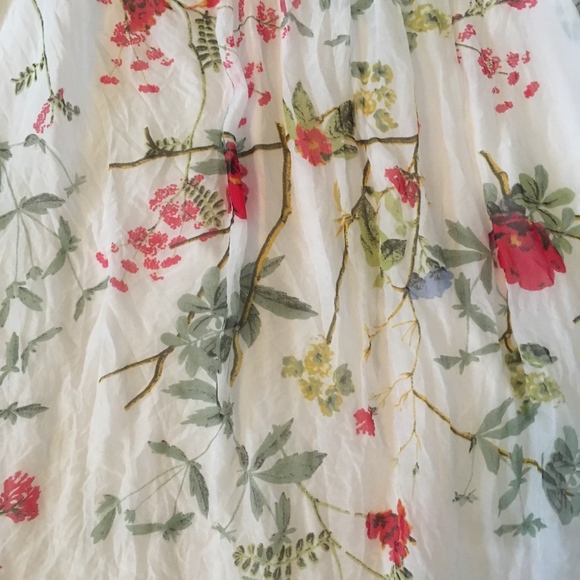 Tops | Floral Blouse With Ruffle Sleeves | Poshmark